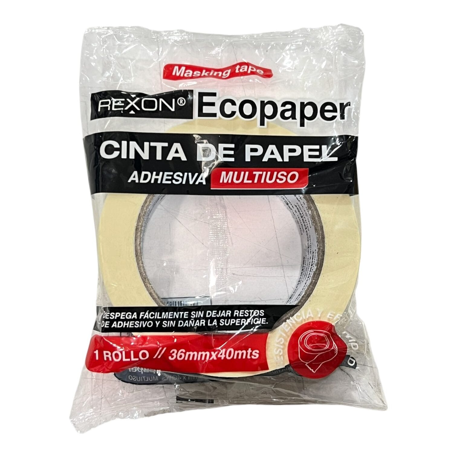 Cinta De Papel 36Mm X 40Mts Rexon En Bolsa | Rexon